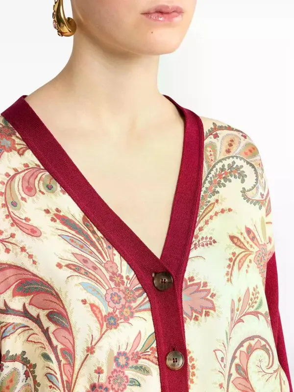Etro Paisley Panelled Cardigan