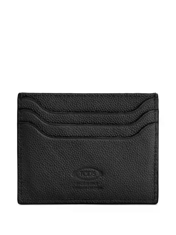 TOD'S Leather Cardholder - Black