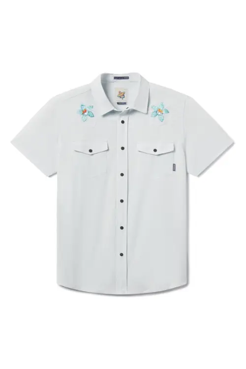 BAJA LLAMA Floral Projectdissident Western Front Snap Button Up