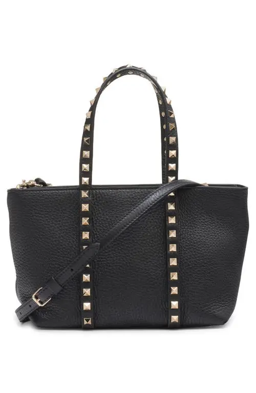 Valentino Garavani Mini Rockstud Leather Tote - Nero