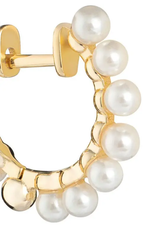 ATHRA LUXE Freshwater Pearl Hoop Earrings