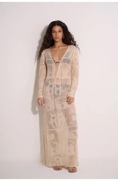 GOTTEX Perfect Lady Crochet Dress Cover-up - Ivory