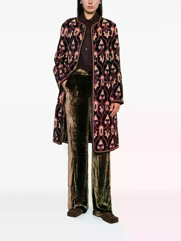 Etro Wide Leg Velvet Trousers