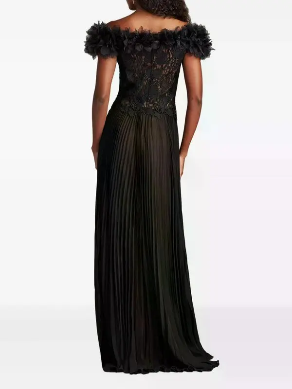 chinese dress ladies Tadashi Shoji CHR25361L Black Nude 4 sale  The Dress Outlet