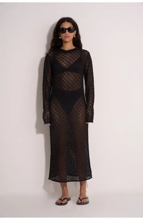 GOTTEX Isabel Crochet Cover-up Dress - Black