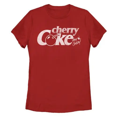 COCA COLA Retro Cherry Coke Logo Graphic T-shirt