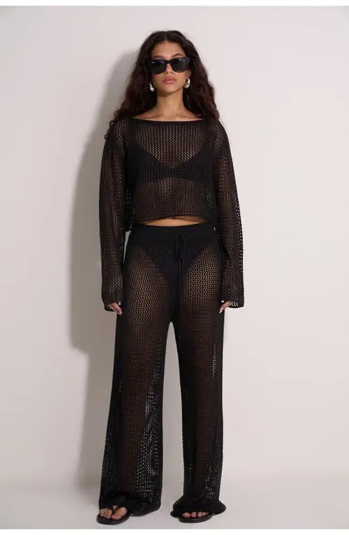 GOTTEX Crochet Beach Pants - Black