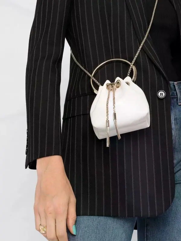 JIMMY CHOO Micro Bon Bon Bag - White