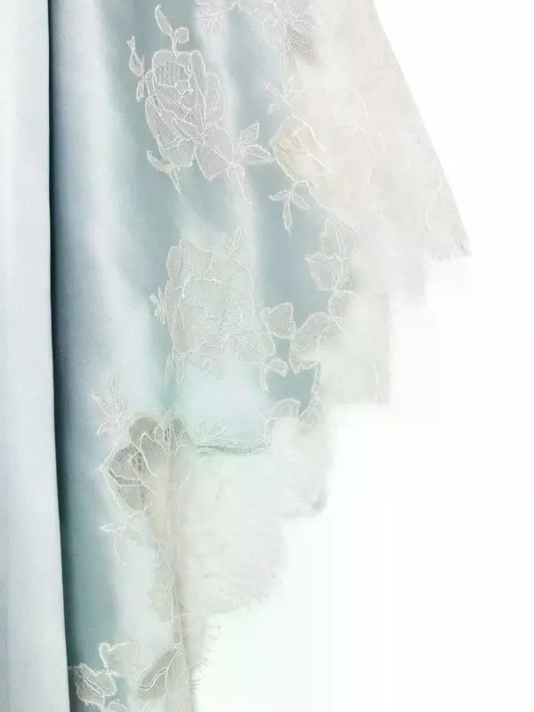 Carine Gilson Satin Silk Robe - Blue