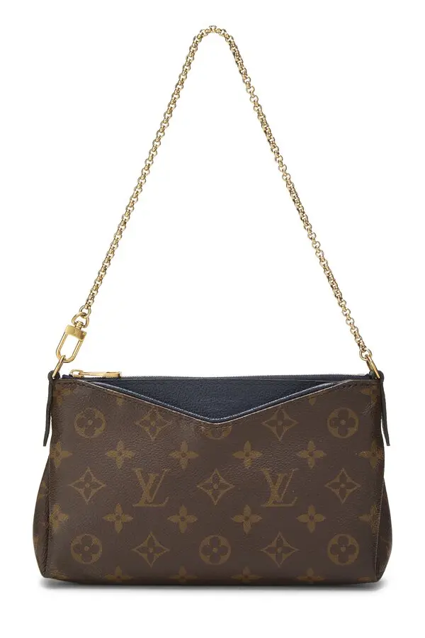 LOUIS VUITTON Monogram Pallas Clutch - Navy