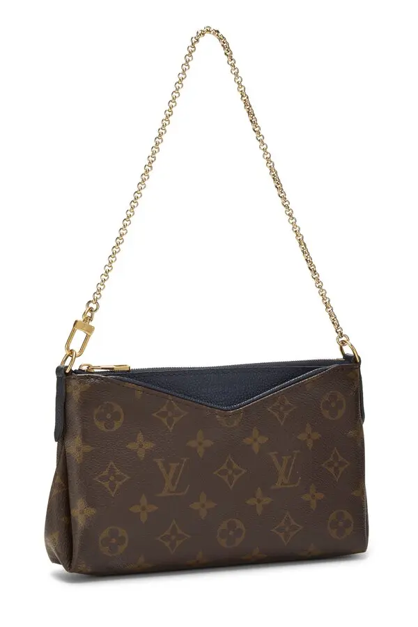 LOUIS VUITTON Monogram Pallas Clutch - Navy