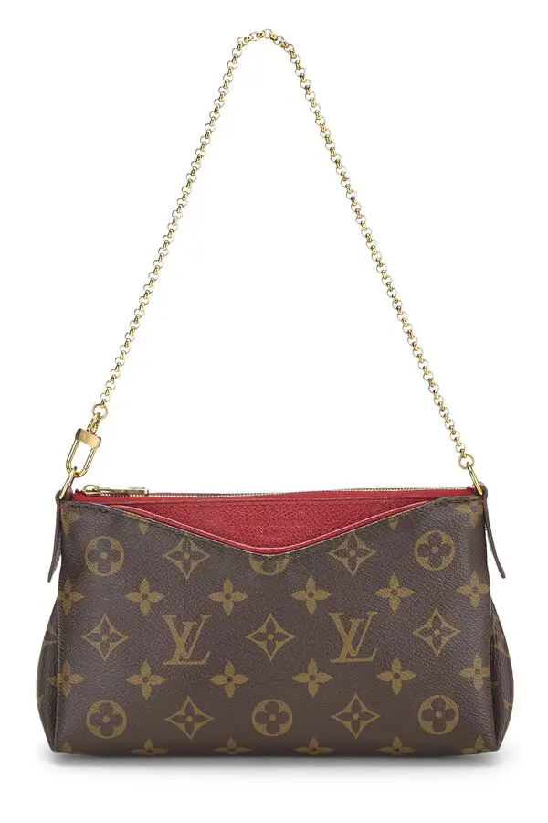 LOUIS VUITTON Monogram Pallas Clutch - Red