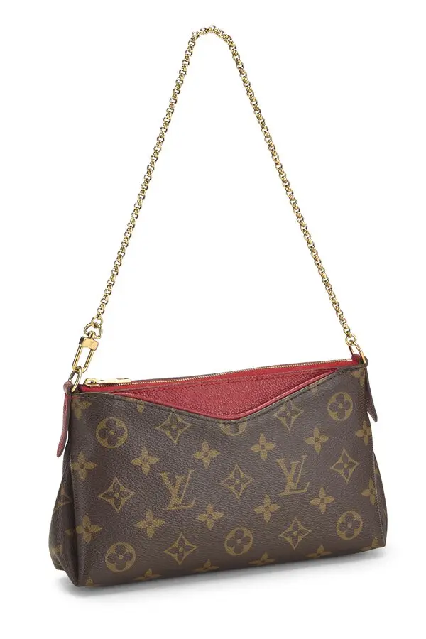 LOUIS VUITTON Monogram Pallas Clutch - Red