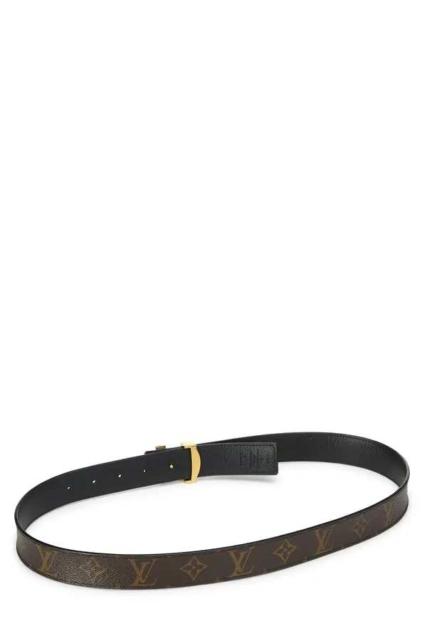 LOUIS VUITTON Monogram Initiales Ceinture 85 - Black