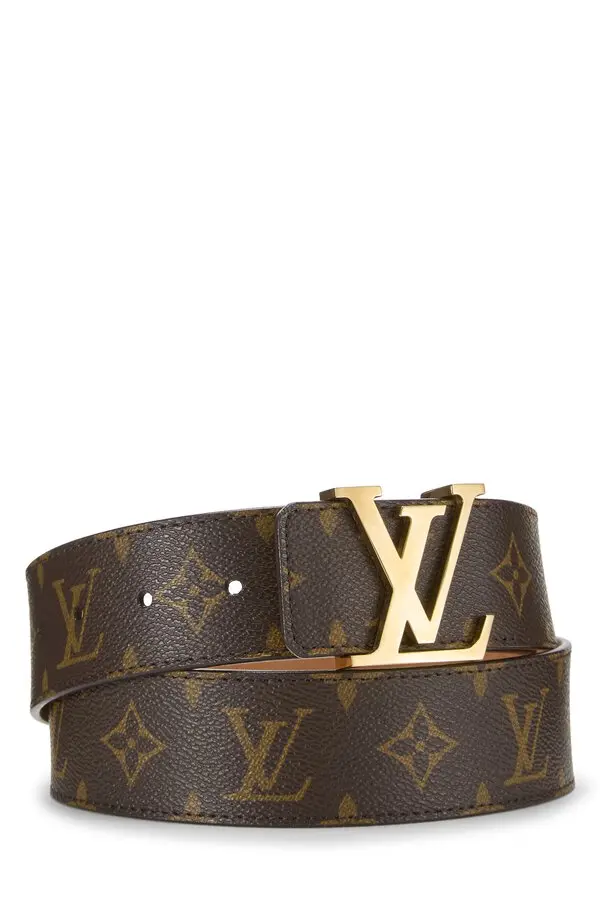 LOUIS VUITTON Monogram Initiales Ceinture 85 - Brown