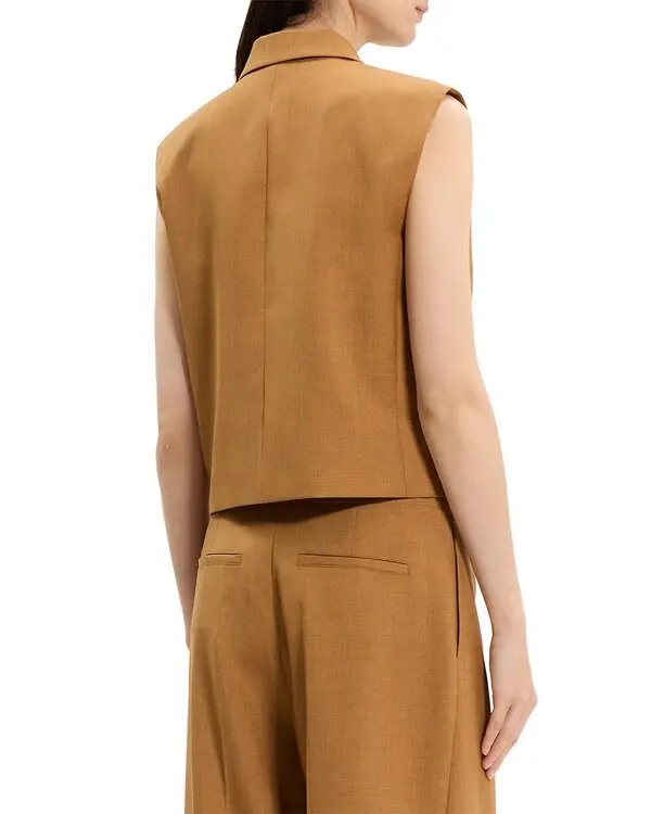 Theory Peak Lapel Double Breasted Vest - Copper