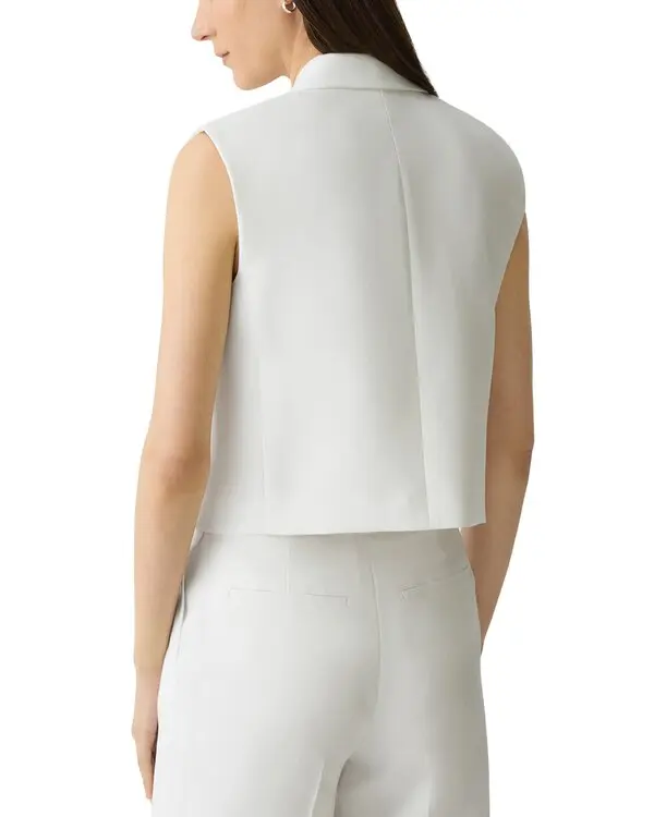Theory Peak Lapel Double Breasted Vest - Ivory