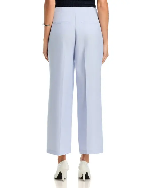 Theory Deep Pleated Wide-leg Pants - Cornflower