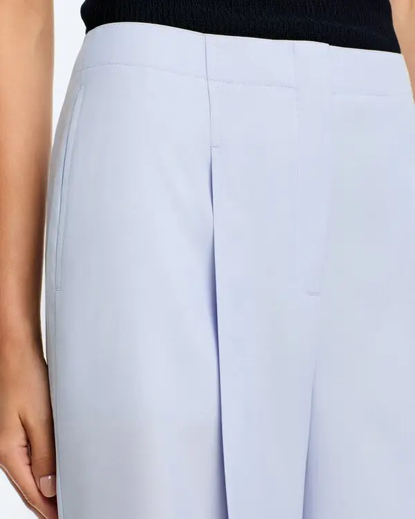 Theory Deep Pleated Wide-leg Pants - Cornflower