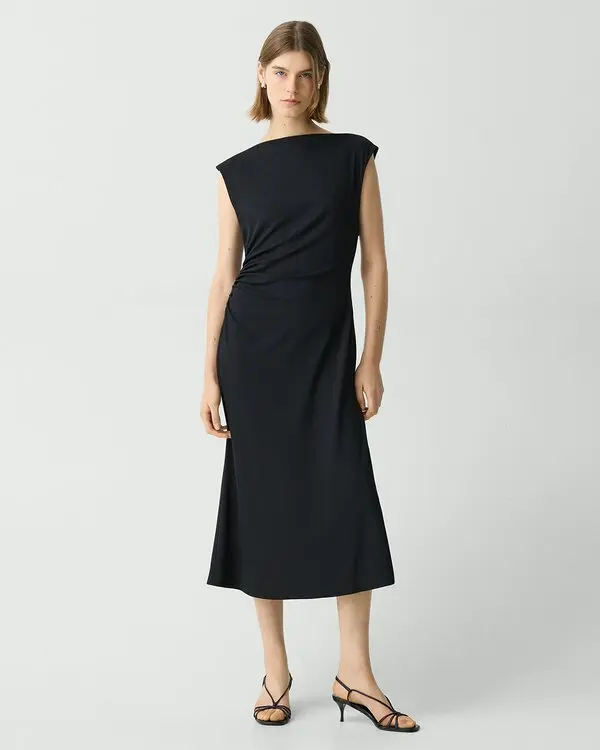 Theory Boat Neck Midi Dress