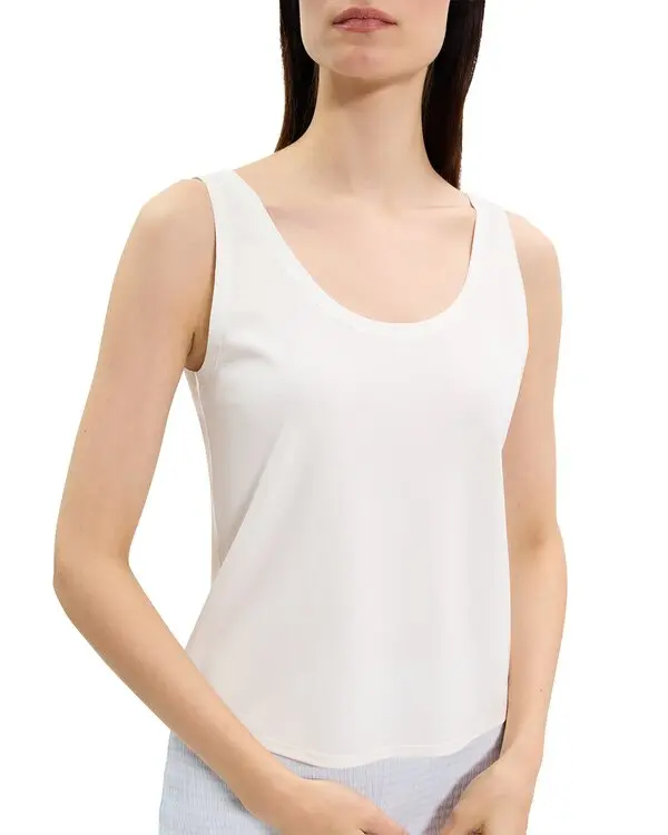 Theory Sweater Trim Double Scoop Tank