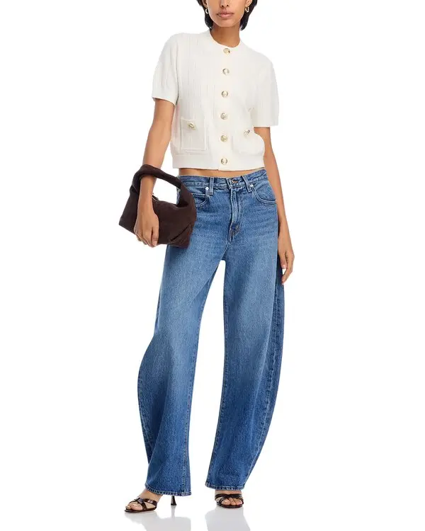 Aqua Short Sleeve Cardigan - Ivory