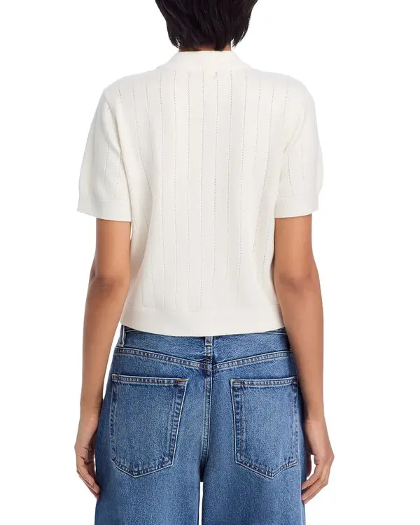 Aqua Short Sleeve Cardigan - Ivory