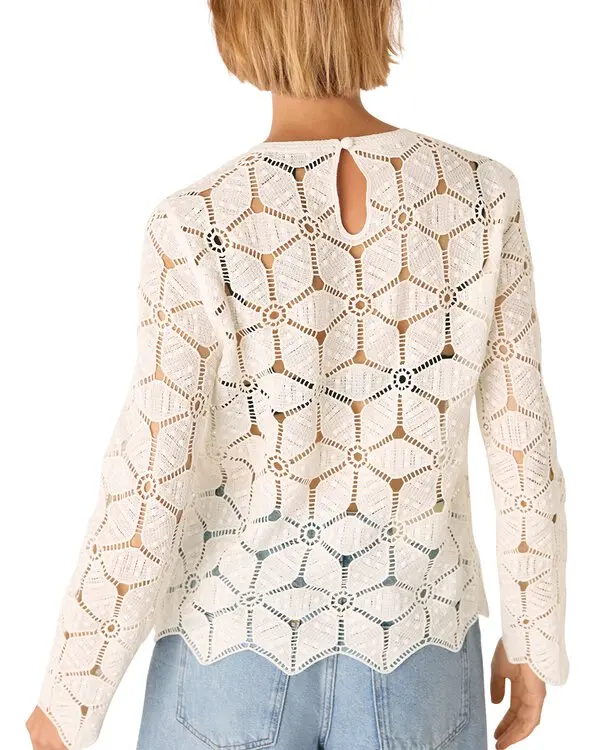 Whistles Crocheted Lace Top