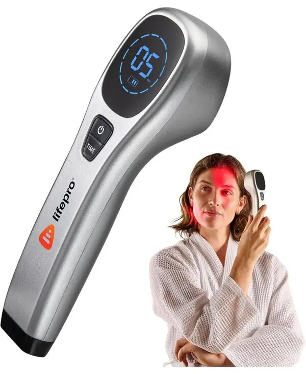 LIFEPRO Infrared & Red Light Therapy Device Â Portable Pain Relief For Joints & Muscles With 3 Wavelengths & Inflammation Reduction - Open Grey