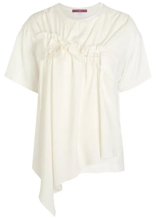 High Mentor Ruffled Jersey T-shirt