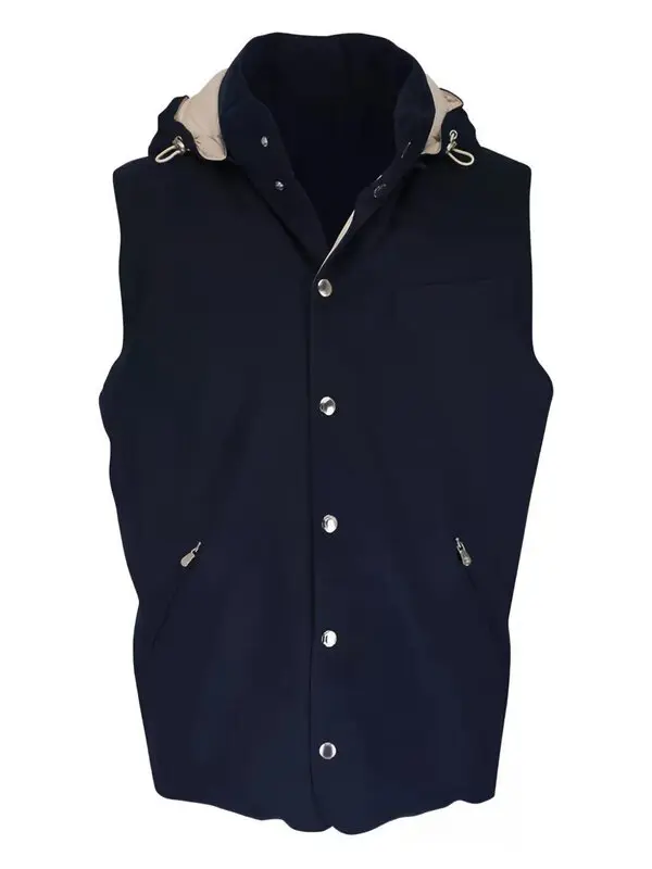 Brunello Cucinelli Hooded Gilet - Blue
