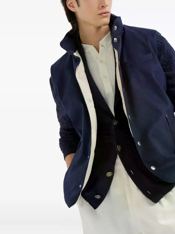 Brunello Cucinelli Hooded Gilet - Blue