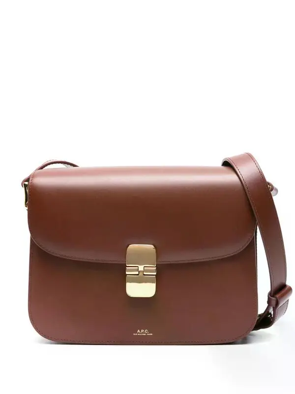 A.p.c. Grace Leather Crossbody Bag - Brown