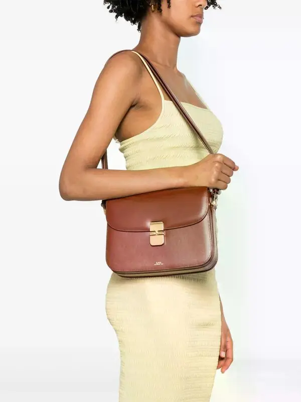A.p.c. Grace Leather Crossbody Bag - Brown
