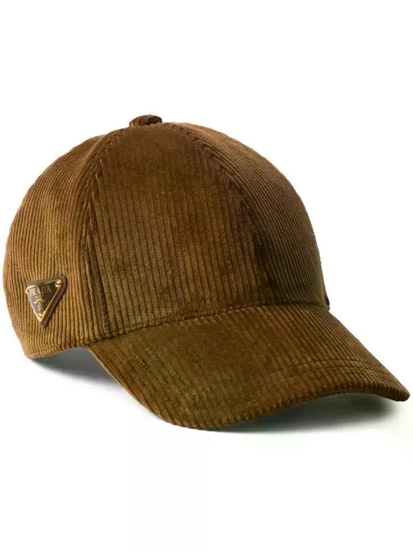 Prada Corduroy Baseball Cap - Brown