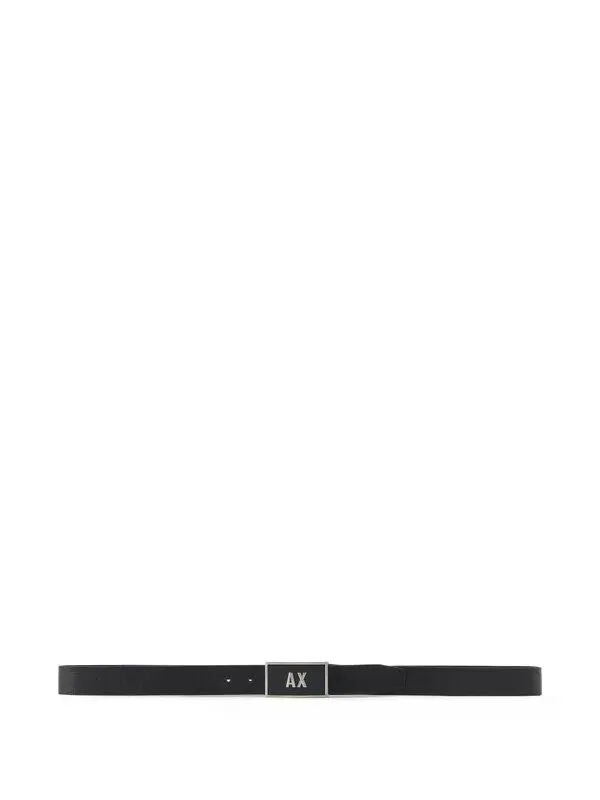 Armani Exchange Logo-buckle Belt - Black