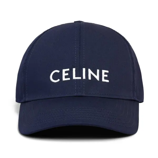 Celine Cotton Baseball Cap - Navy Blue
