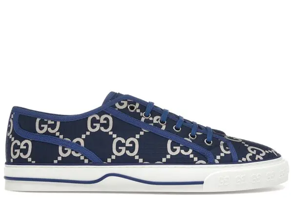 Gucci Tennis 1977 Low Gg Monogram Sneakers - Blue/beige