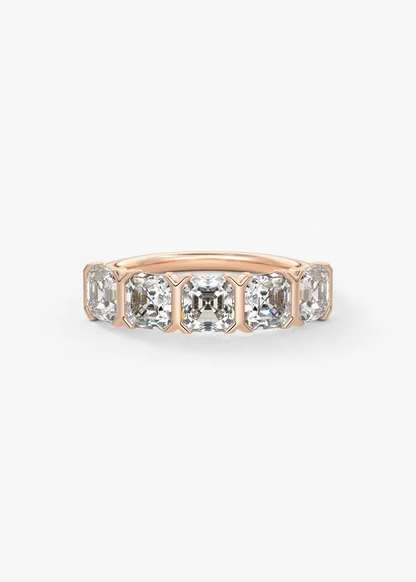 FRANK DARLING Asscher Cut Five Stone Ring - Yellow Gold