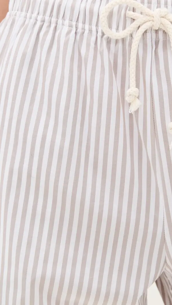 PERFECTWHITETEE Cotton Poplin Stripe Pants