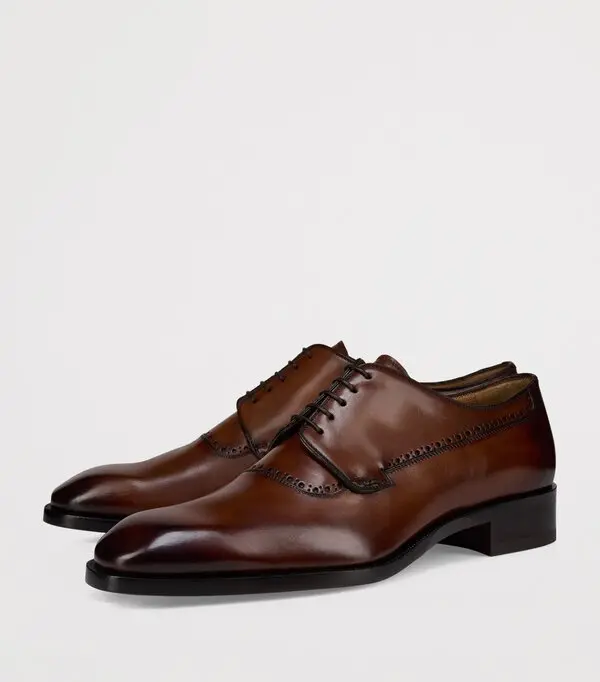 CHRISTIAN LOUBOUTIN Sartoby Calf Leather Derby Shoes - Brown