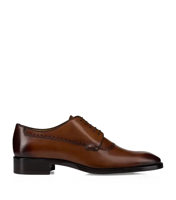 CHRISTIAN LOUBOUTIN Sartoby Calf Leather Derby Shoes - Brown