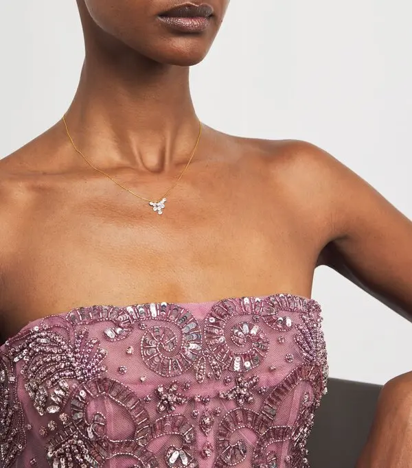 PERSEE Céleste Triangle Diamond Necklace - Gold
