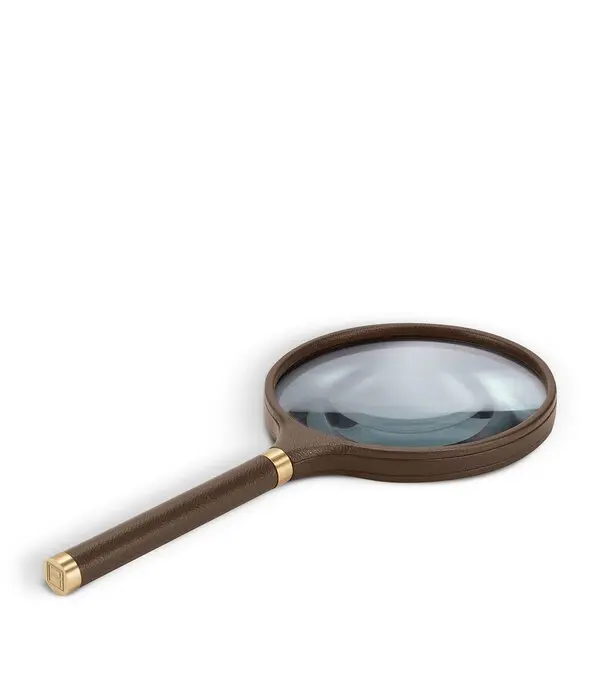Assouline Leather Archival Magnifying Glass - Brown