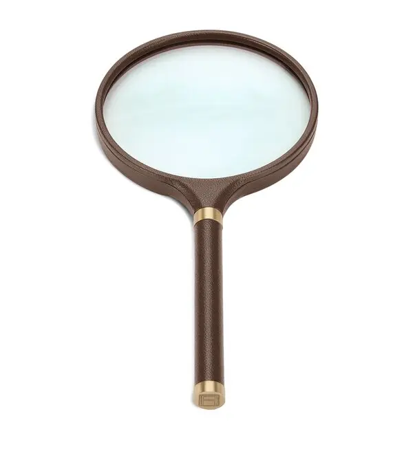 Assouline Leather Archival Magnifying Glass - Brown