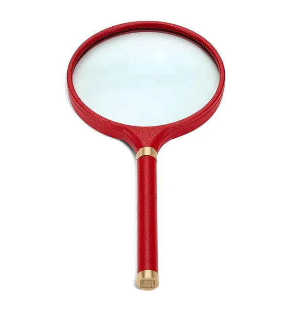 Assouline Leather Archival Magnifying Glass - Red