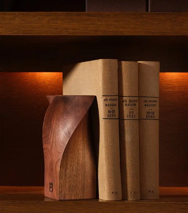 Assouline Walnut Twist Bookends