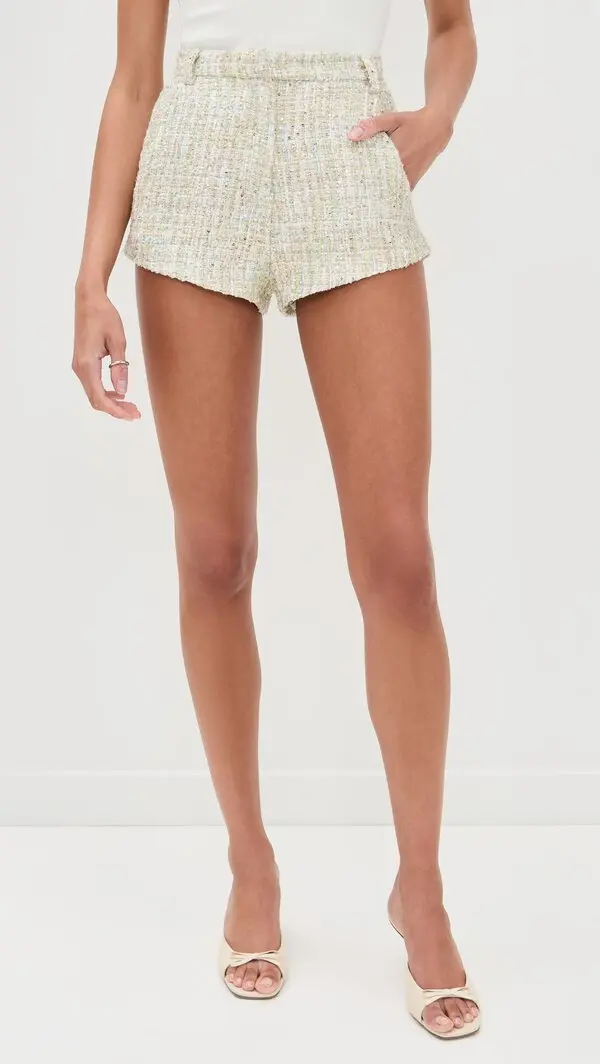 Line & Dot Clover Tweed Shorts
