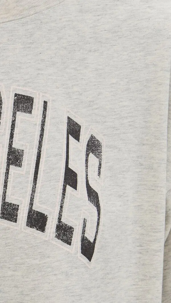 ANINE BING Johnny Cropped Tee - Grey