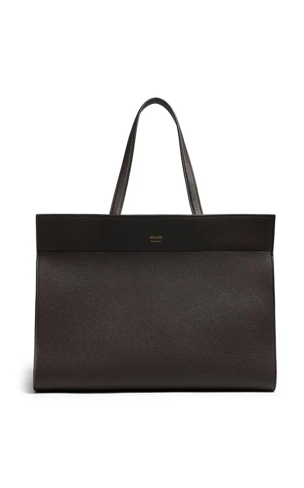 Khaite Crosby Leather Handbag - Brown